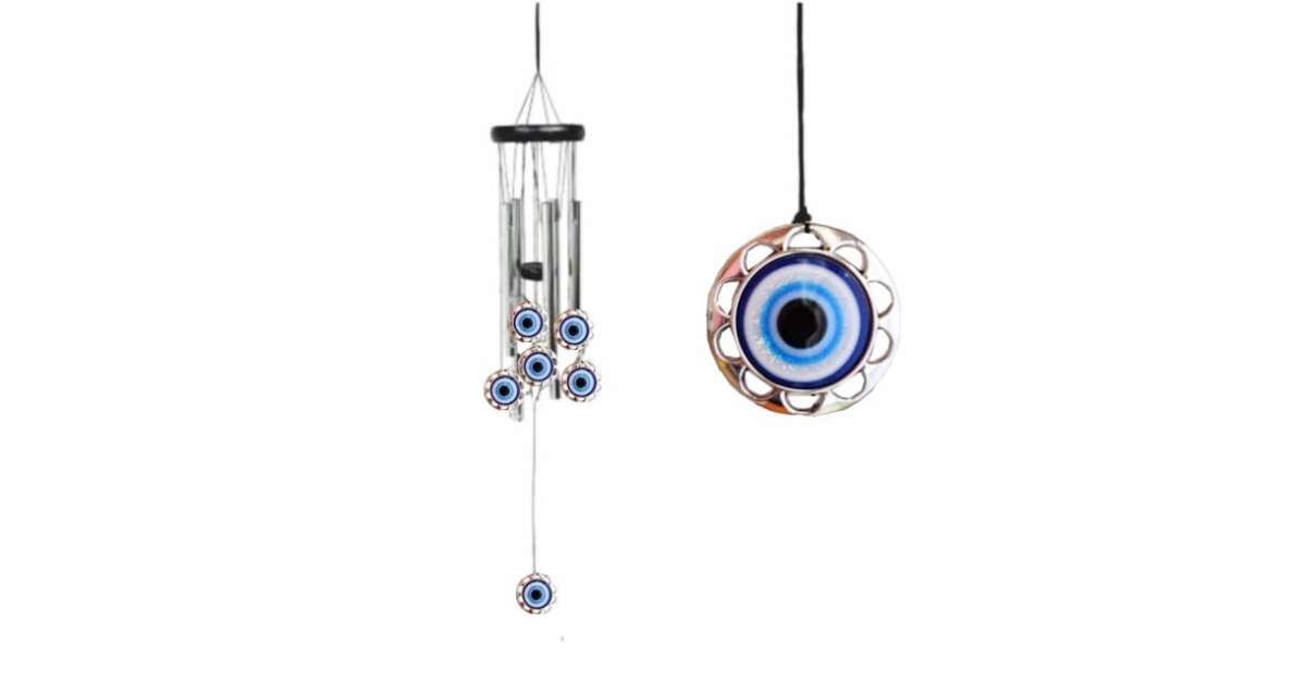 Clopotel de vant Pufo cu 5 tuburi sonore metalice pentru casa sau ...