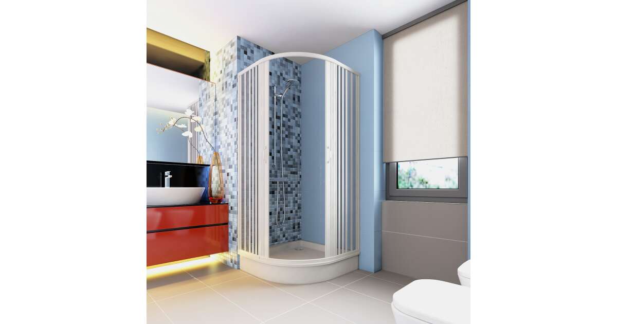 Cabina dus semirotunda, Giove 90AC, usi armonice, fara cadita, material ...