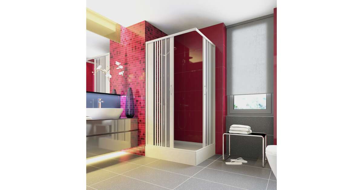 Cabina dus Luana 7090, usi armonice, fara cadita, material Pvc, 70x90cm ...