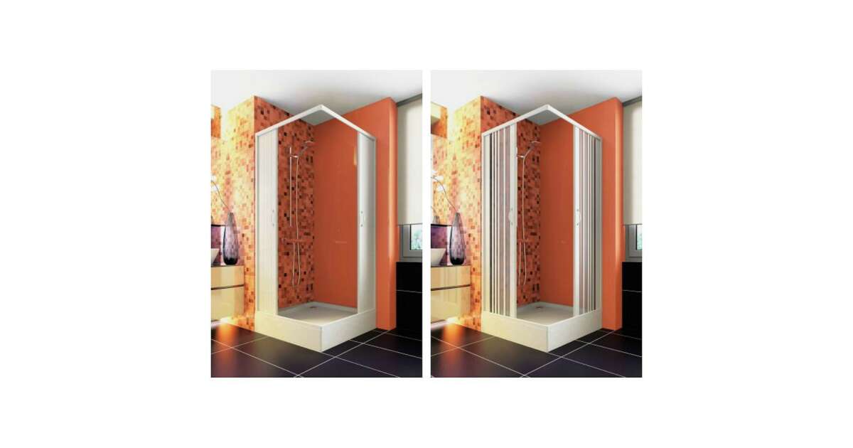 Cabina de dus patrata Italbox Luna Lux, usi armonice, PVC, fara cadita ...