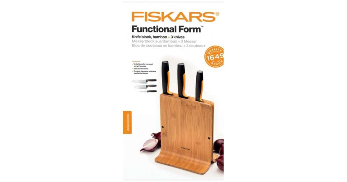 Fiskars Functional Form bambusz 3 késes késblokk | Pepita.hu