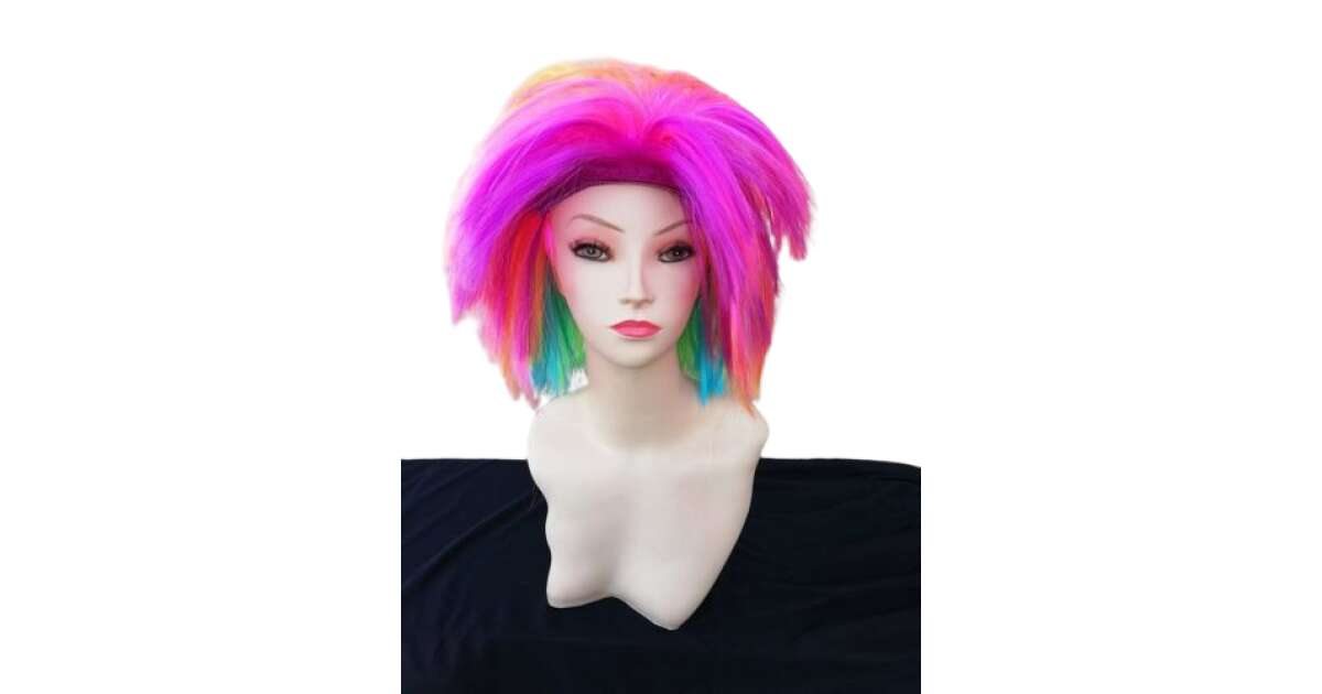 SZIVÁRVÁNY punk papagáj bohóc buli paróka | Pepita.hu