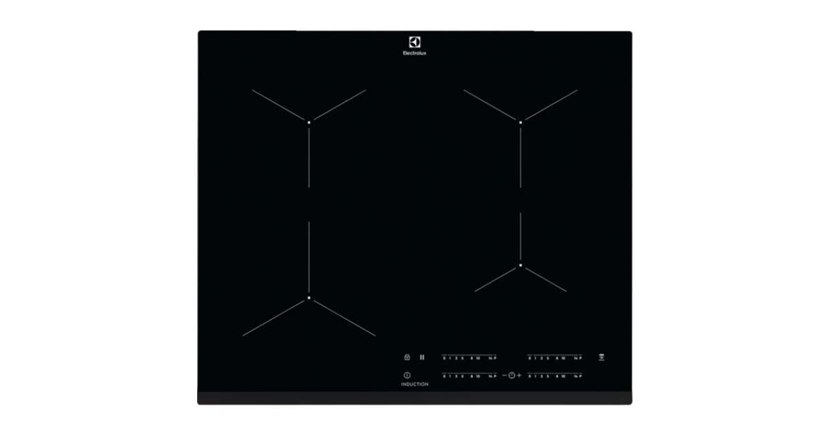 Electrolux EIT61443B beépíthető főzőlap, Indukciós, 4 főzőzóna, Érintős vezérlés, 60 cm, Fekete ...