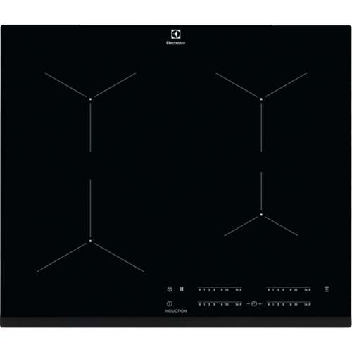 Electrolux EIT61443B beépíthető főzőlap, Indukciós, 4 főzőzóna, Érintős vezérlés, 60 cm, Fekete ...