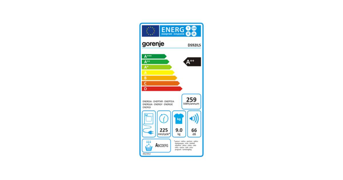 Gorenje DS92ILS Hőszivattyús szárítógép, 9kg, Kijelző, TouchControl ...
