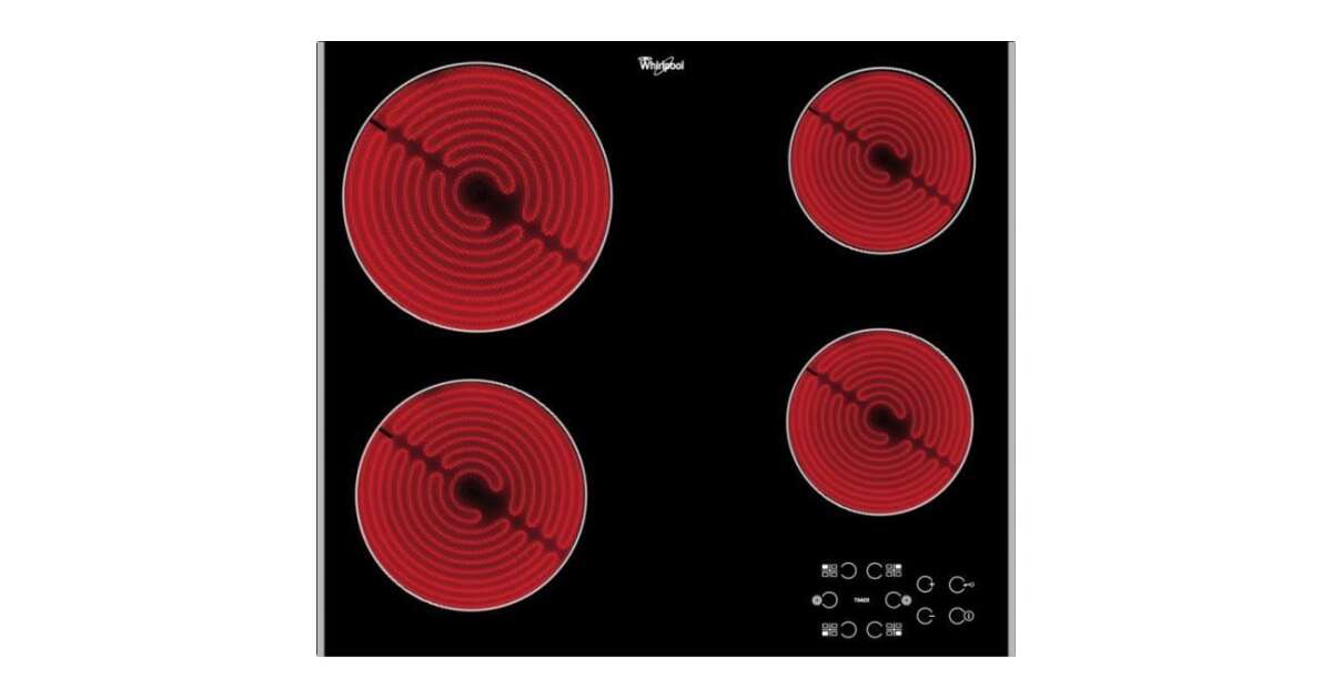 Plita incorporabila Whirlpool AKT 8090/NE, Electrica, Vitroceramica, 4 ...