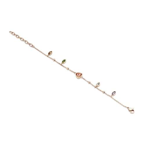 Victoria Armband aus roségoldfarbenem, buntem Stein | Pepita.com