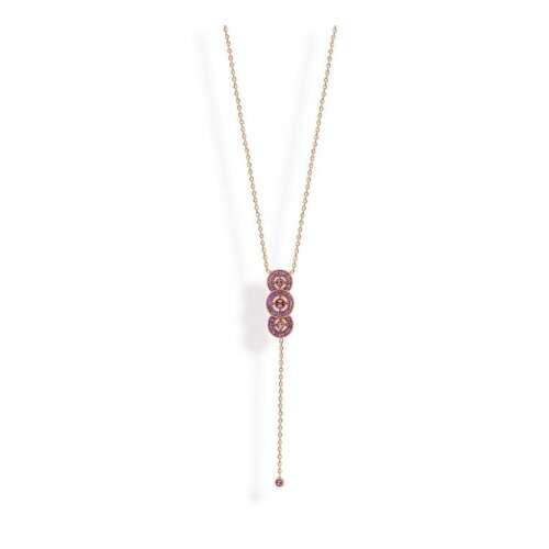 Victoria Rose gold színű rózsaszín köves nyaklánc | Pepita.hu