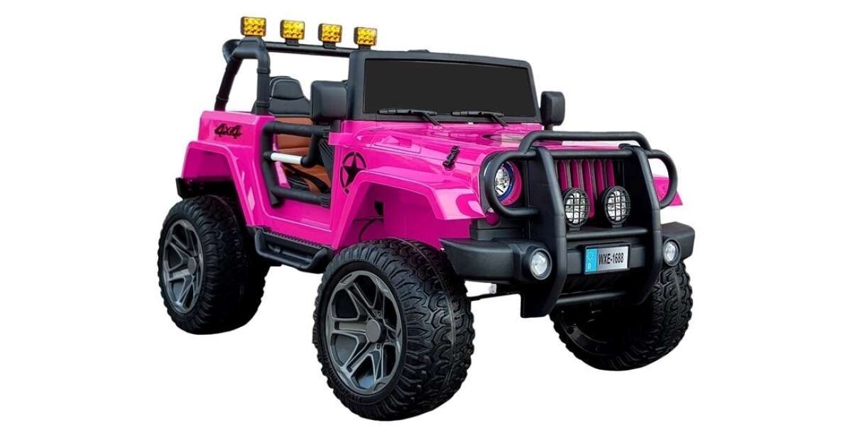 WXE-1688 Pink Warrior Jeep 2 személyes 12V 4 motoros 4x45W Elektromos ...