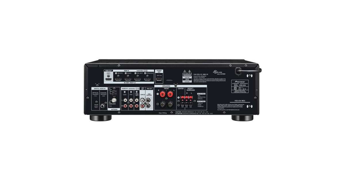 Pioneer VSX-534-B 5.2 csatornás fekete házimozi erősítő | Pepita.hu