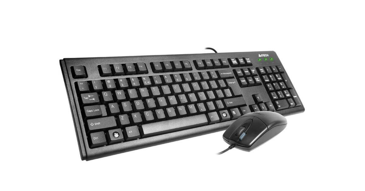 A4Tech vezetékes szett: KM-72620D bill. + egér, USB, fekete, US (A4TKLA43774) | Pepita.hu