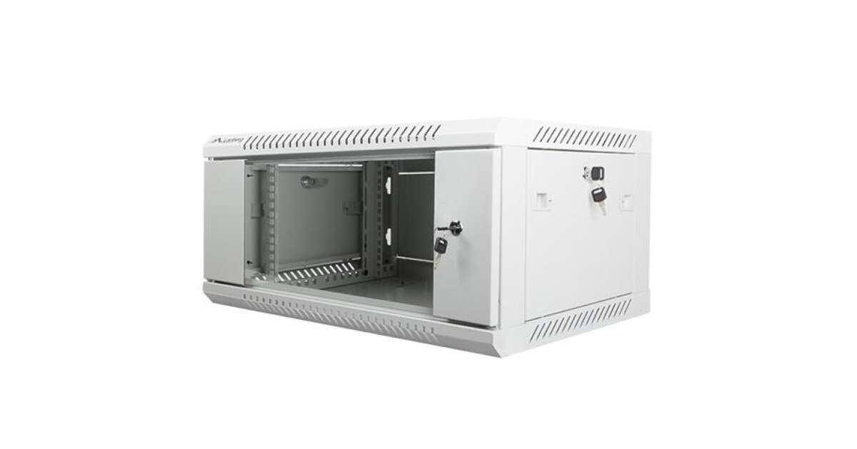 Lanberg 19 fali rack szekrény 4U 600x450mm - szürke | Pepita.hu