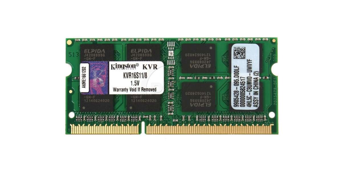Kingston 8GB /1600 Value DDR3 Notebook RAM | Pepita.hu