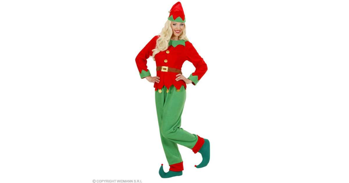 ELF MANN WEIHNACHTSMANN HELFER KOSTÜM FÜR DAMEN GRÖßE: L | Pepita.com