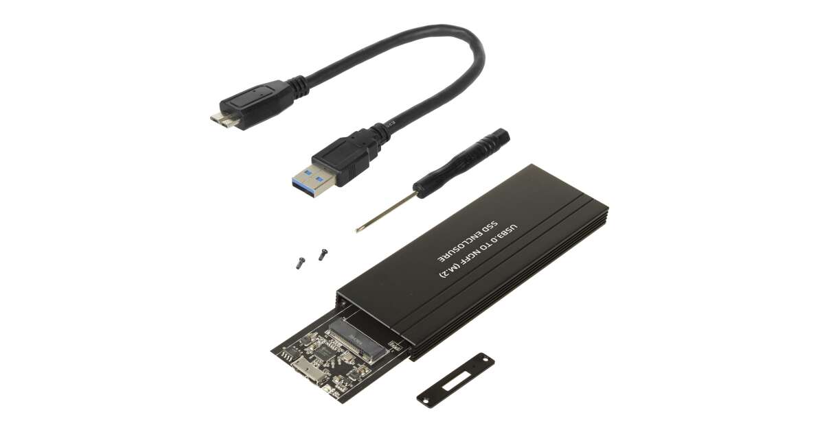 Maclean MCE582 M.2 USB 3.0 Külső SSD ház - Fekete | Pepita.hu