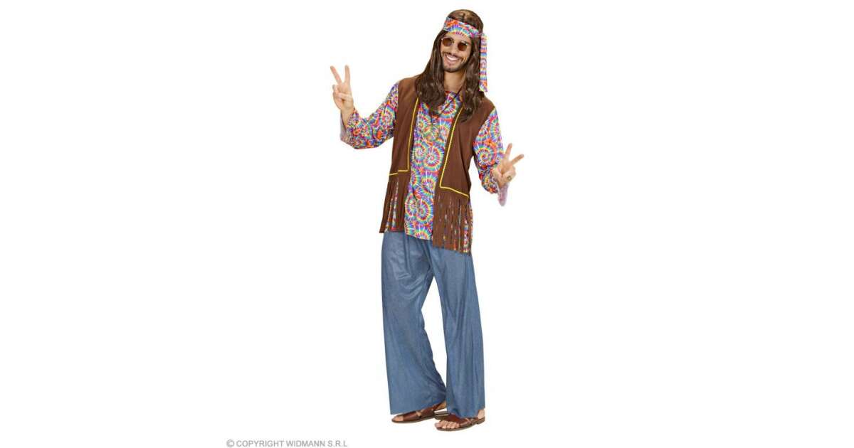 PSYCHEDELIC HIPPIE MAN KOSTÜM FÜR HERREN GRÖßE: S | Pepita.com
