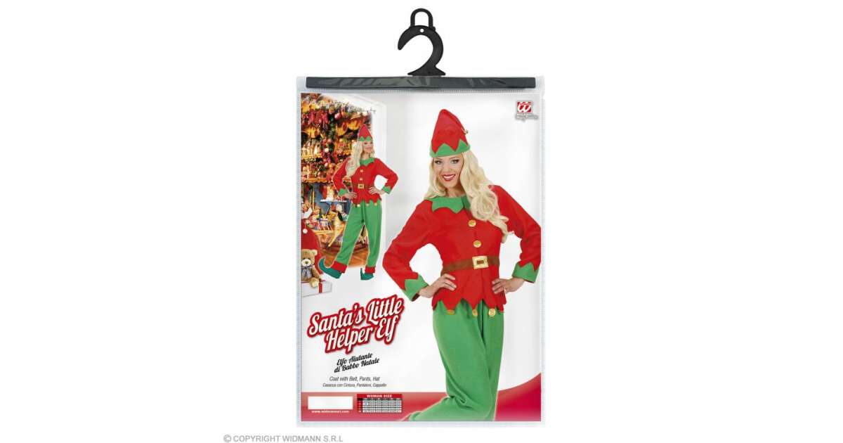 ELF MANN WEIHNACHTSMANN HELFER KOSTÜM FÜR DAMEN GRÖßE: S | Pepita.com