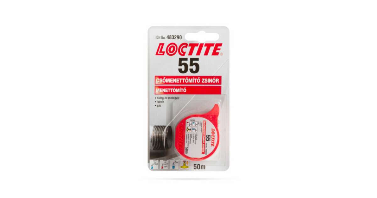 Loctite Menettömítő 50 méter Víz-Gáz Szerelvényekhez Csőmenet Tömítő ...