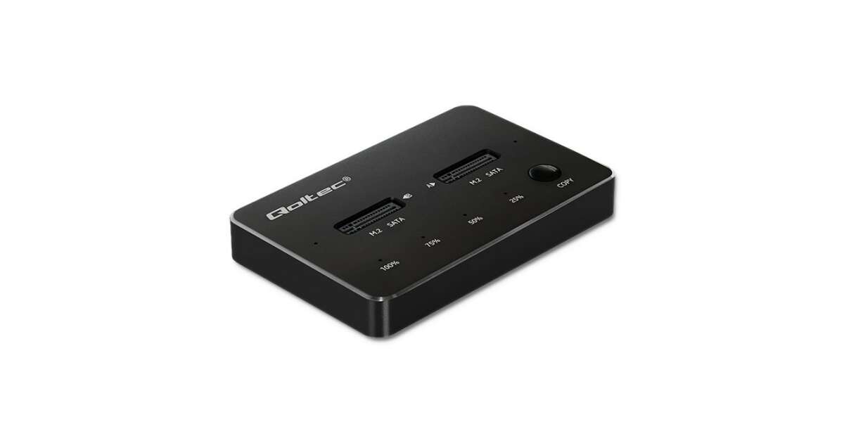 Qoltec 50310 SSD Dokkoló és klónozó állomás (USB 3.1 Type-C - M.2 ...