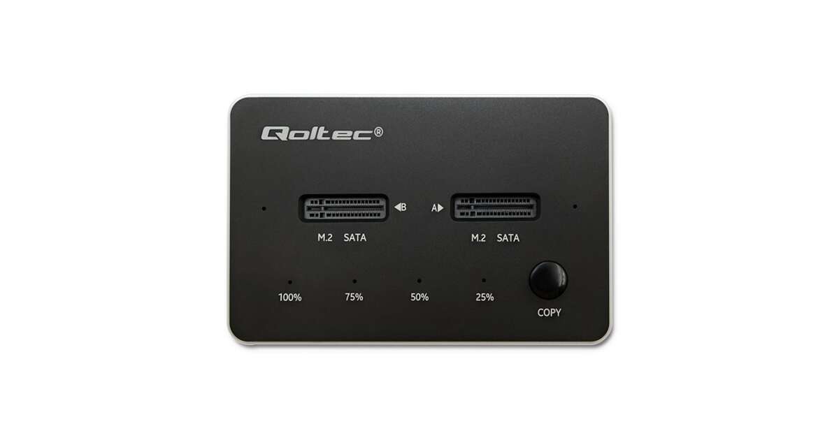 Qoltec 50310 SSD Dokkoló és klónozó állomás (USB 3.1 Type-C - M.2 ...