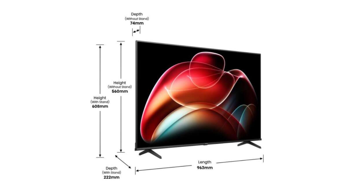 Hisense 43A6K 4K UHD VIDAA Smart LED Televízió, 109 cm, Dolby Vision ...