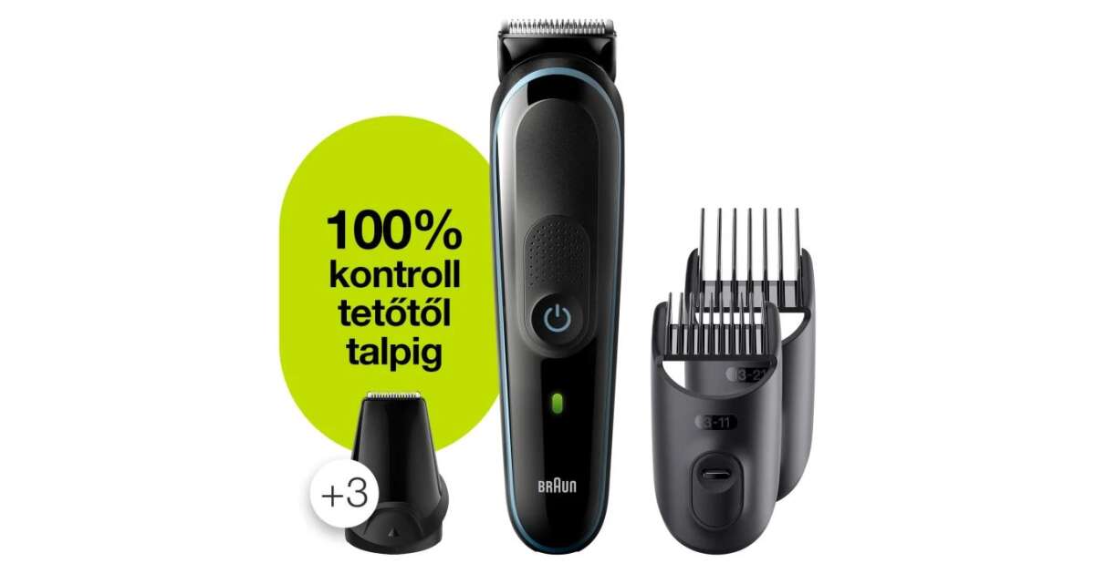 Braun MGK5345 multifunkciós testszőrzet ápoló, 7az1-ben szakállvágó, 5 ...
