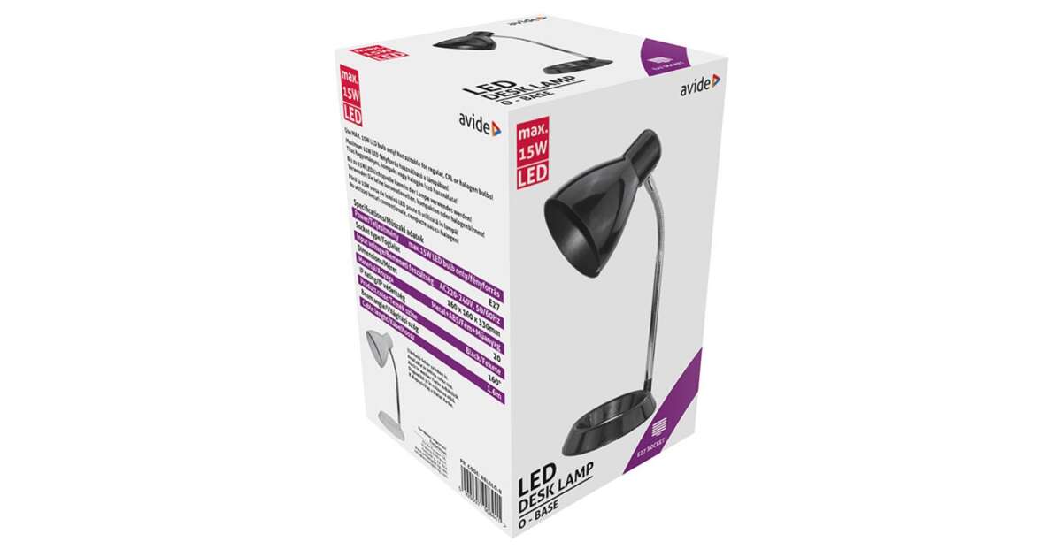 Avide ABLDLO-B Basic LED Table Lamp - Black | Pepita.com