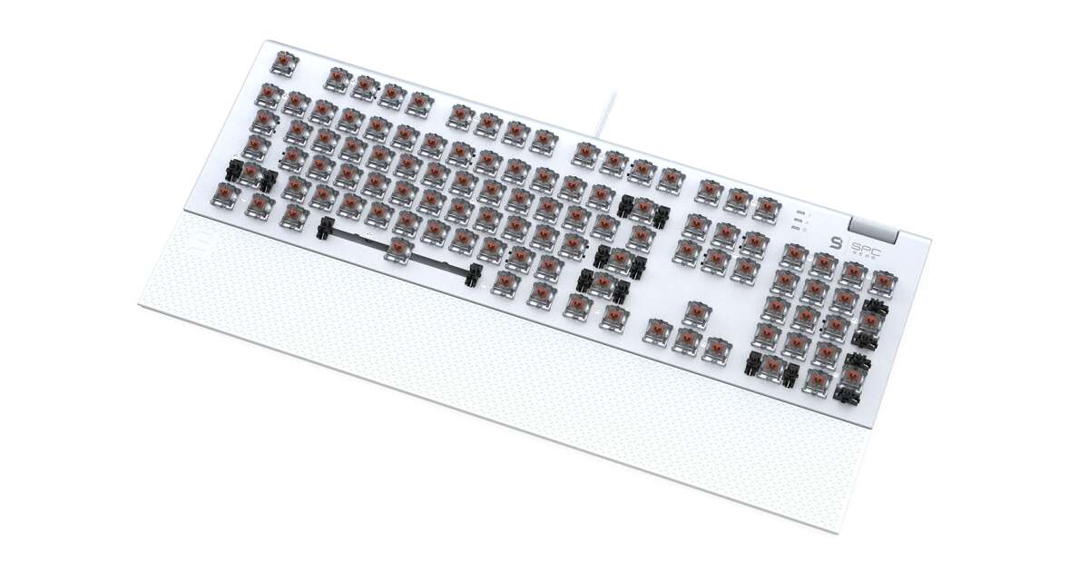 SPC Gear GK650K Omnis Kailh RGB Onyx White Pudding Edition (Brown ...
