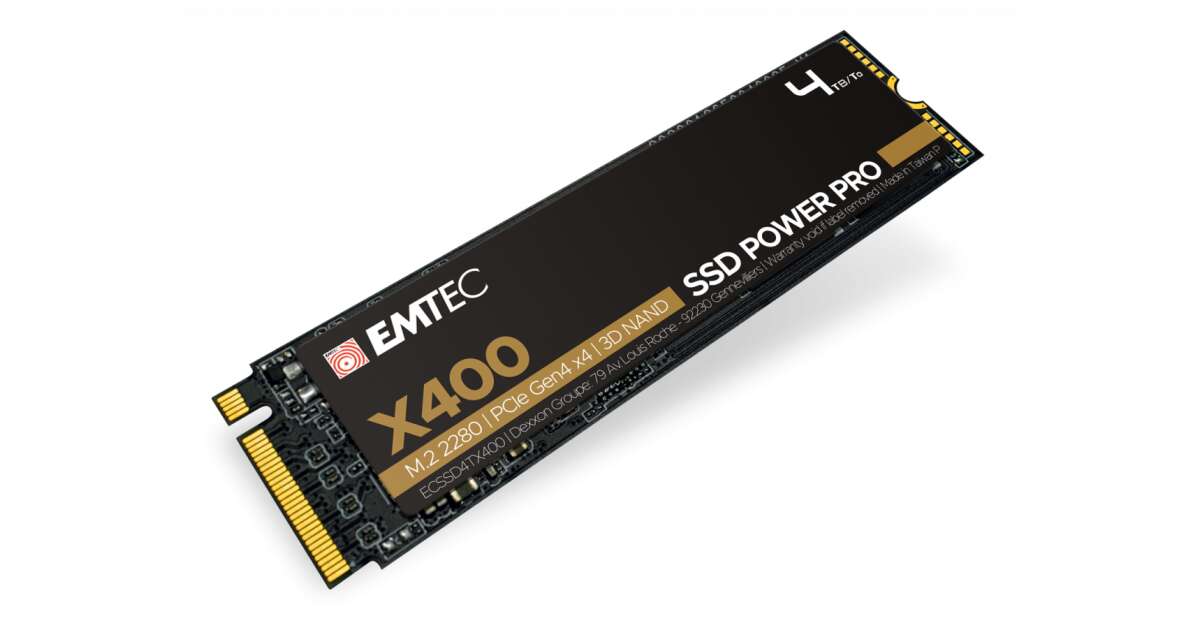 Emtec X400 SSD - 2TB M.2 NVMe PCIe | Pepita.com