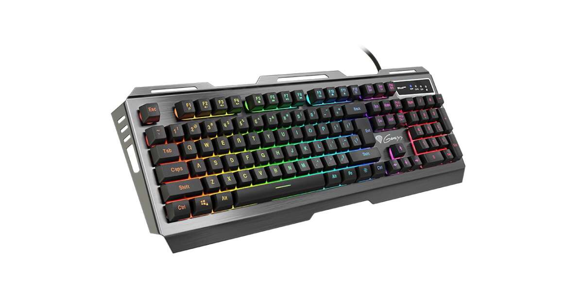 Natec Genesis Rhod 420 RGB USB Gaming Billentyűzet US - Ezüst | Pepita.hu