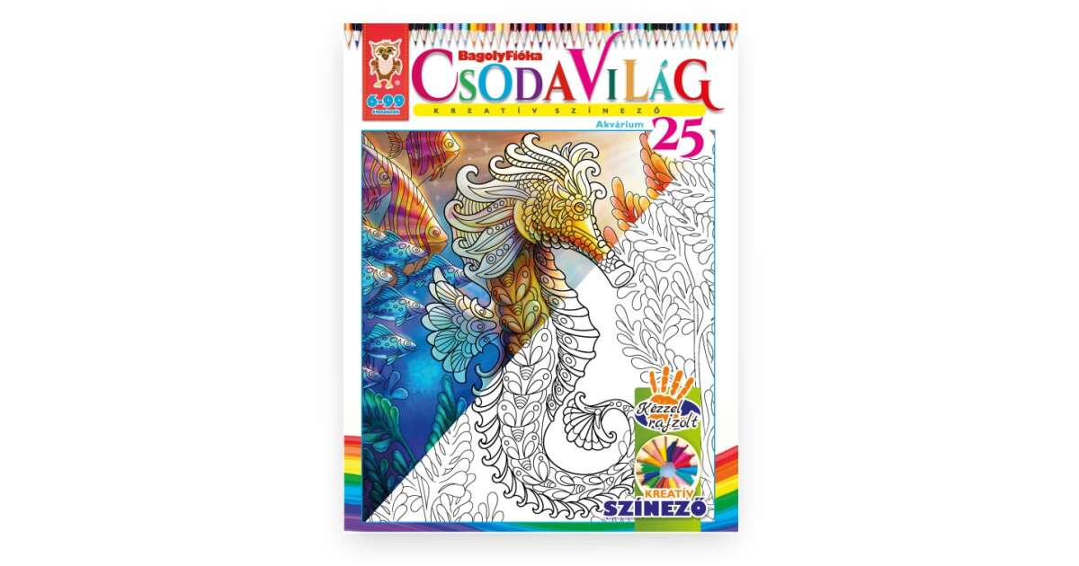 Csodavilág Kreatív színező 25. - Akvárium | Pepita.hu