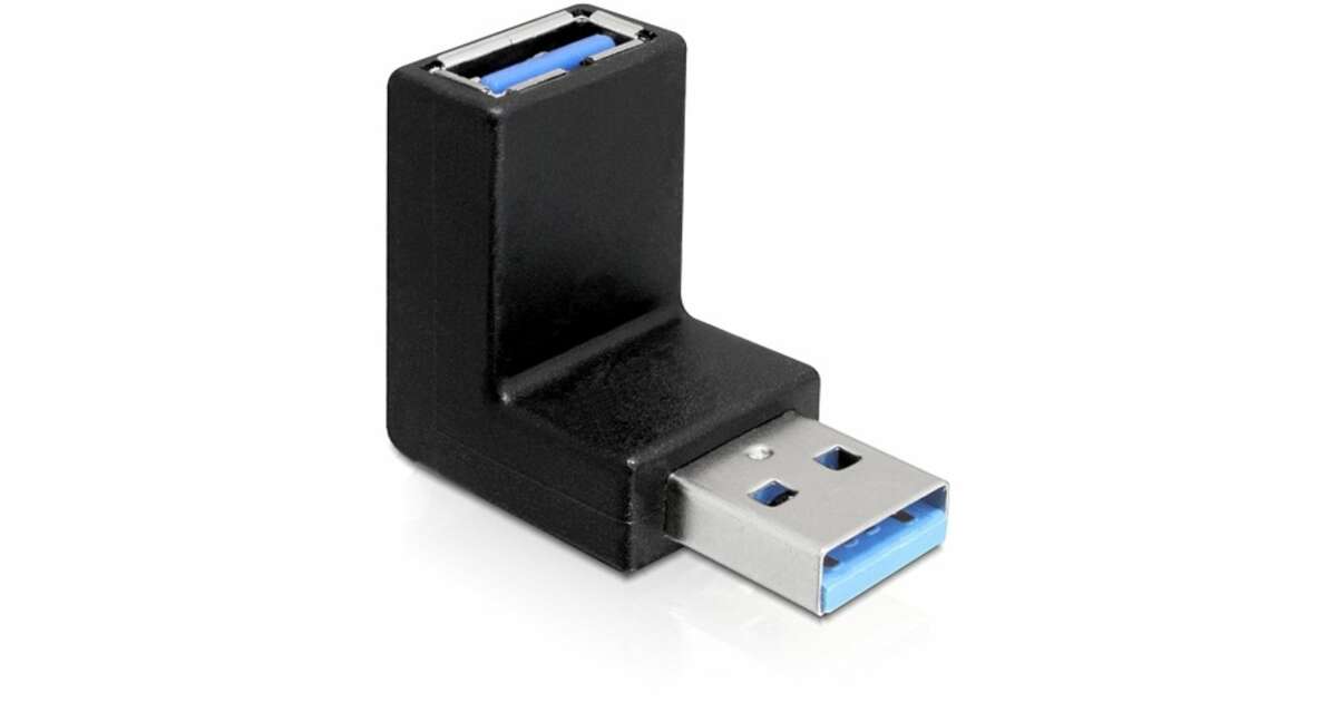Delock USB 3.0 adapter, male-female, 90 degree vertical rotation ...