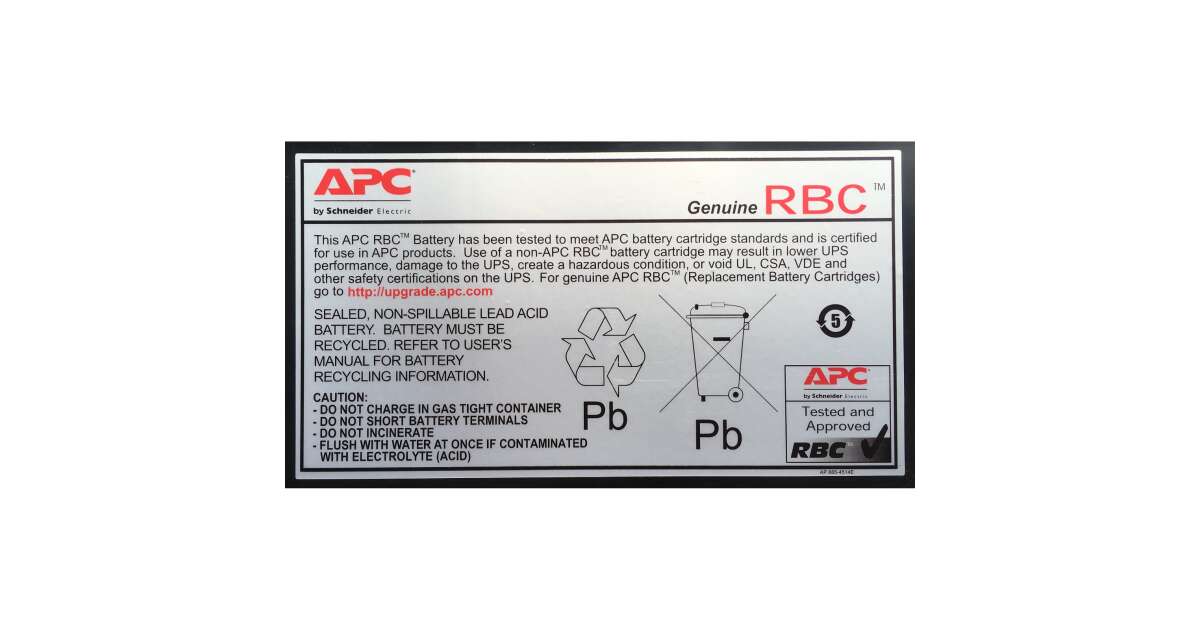 APC RBC48 UPS akkumulátor Zárt savas ólom (VRLA) (RBC48) | Pepita.hu