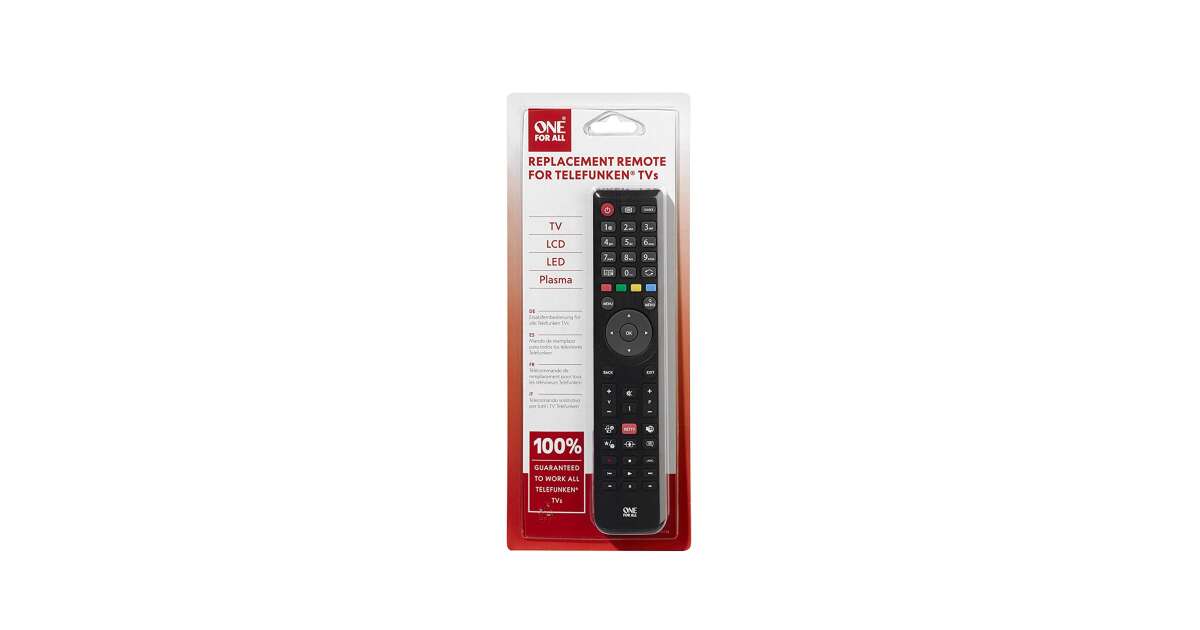 One for all URC 1918 Replacement remote control for Telefunken TV ...