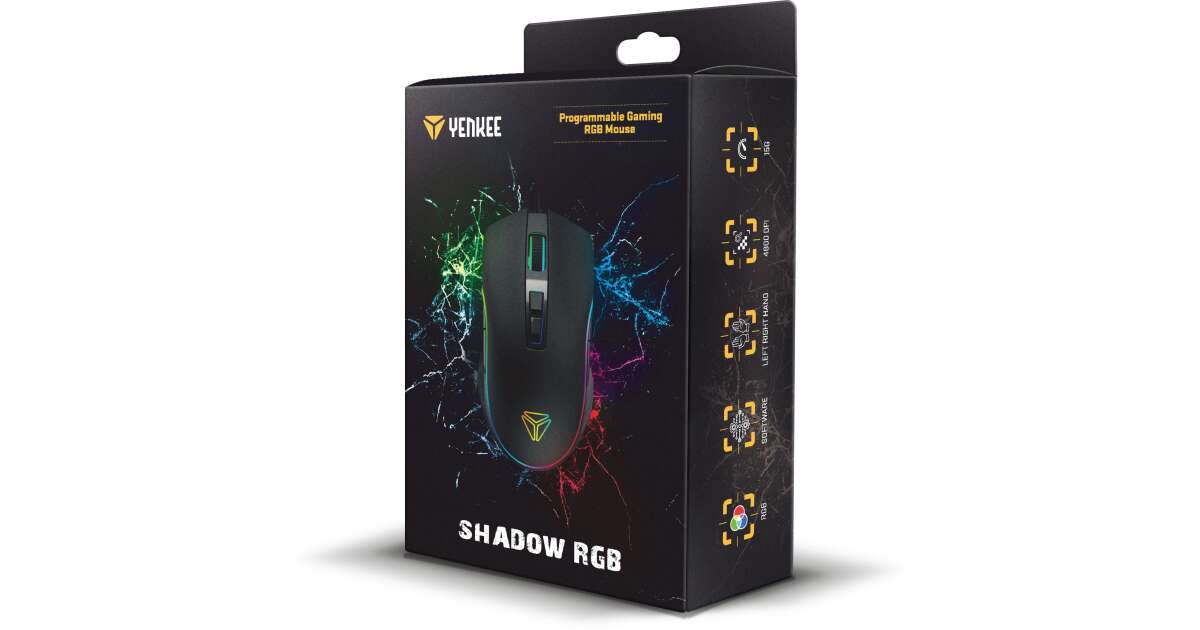Yenkee YMS 3027 Shadow RGB USB Gaming Egér - Fekete | Pepita.hu