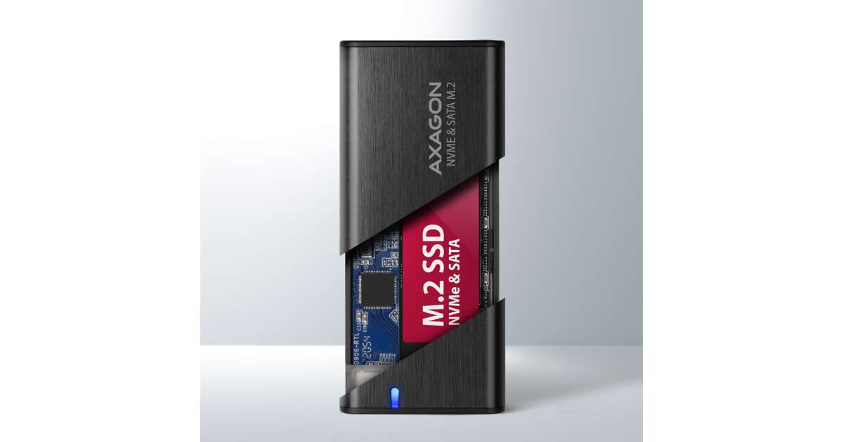 Axagon EEM2-SB2 M.2 USB-C 3.2 Gen 2 Külső SSD ház - Fekete | Pepita.hu