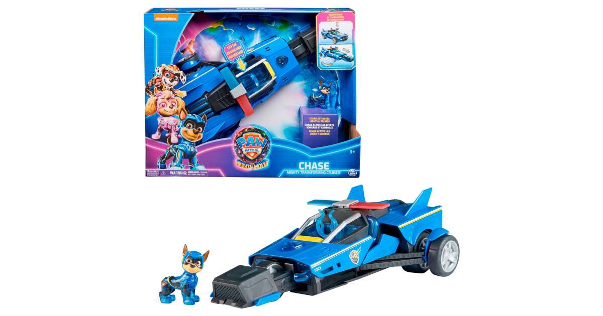 Masinuta Paw Patrol The Mighty Movie - Chase Mighty Transforming ...