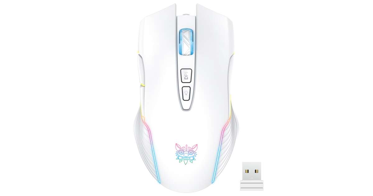 Onikuma CW905 2.4G Wireless Gaming Mouse, White | Pepita.com