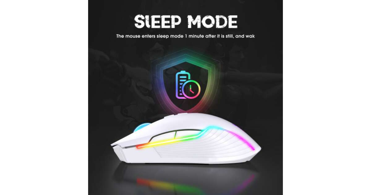 Onikuma CW905 2.4G Wireless Gaming Mouse, White | Pepita.com
