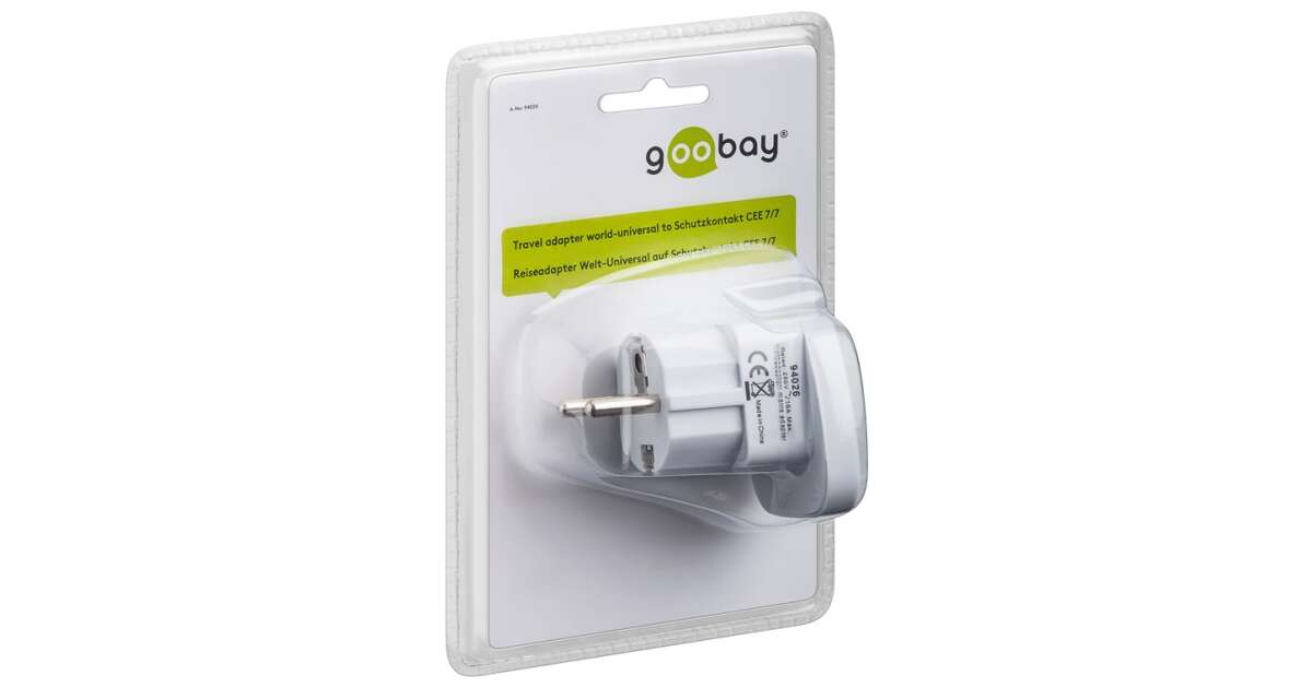Goobay 94026 EU -> UK 250V Power Plug Utazó Adapter | Pepita.hu