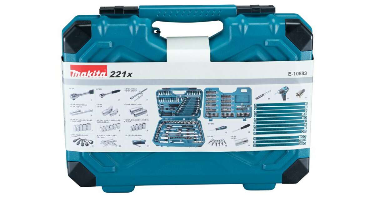 Makita E-10883 Szerszámkészlet (221 db/csomag) | Pepita.hu