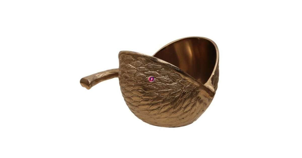 Aranydió dísztárgy, fém 12x17x8,5 cm | Pepita.hu