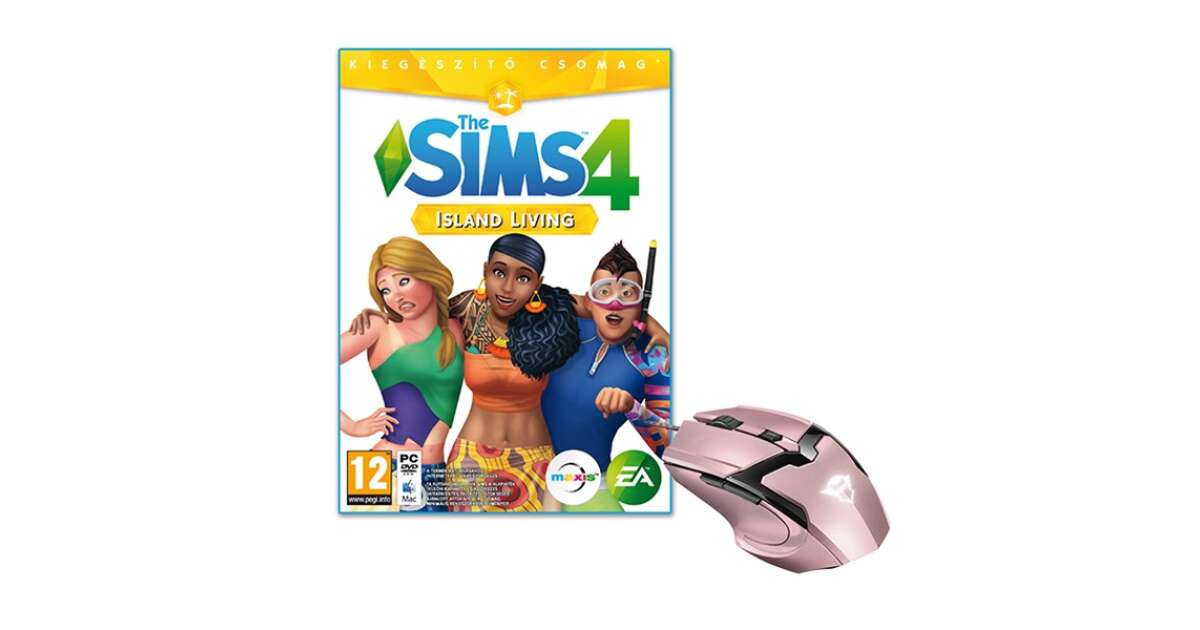 The Sims 4: Island Living (PC) + Trust GXT 101P Gav USB Gaming Mouse ...