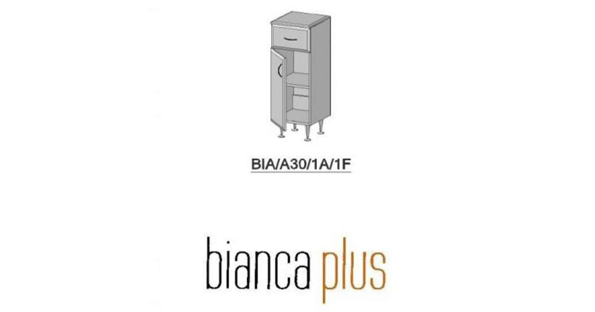 Bianca Plus 30 alacsony szekrény 1 ajtóval, 1 fiókkal, aida dió színben ...