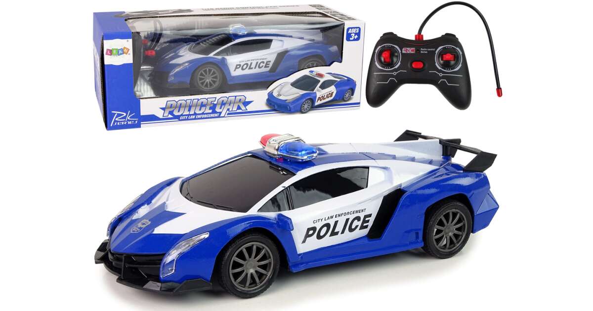 Policijski trkaći automobil Policijsko vozilo 1:16 LED svjetla na ...
