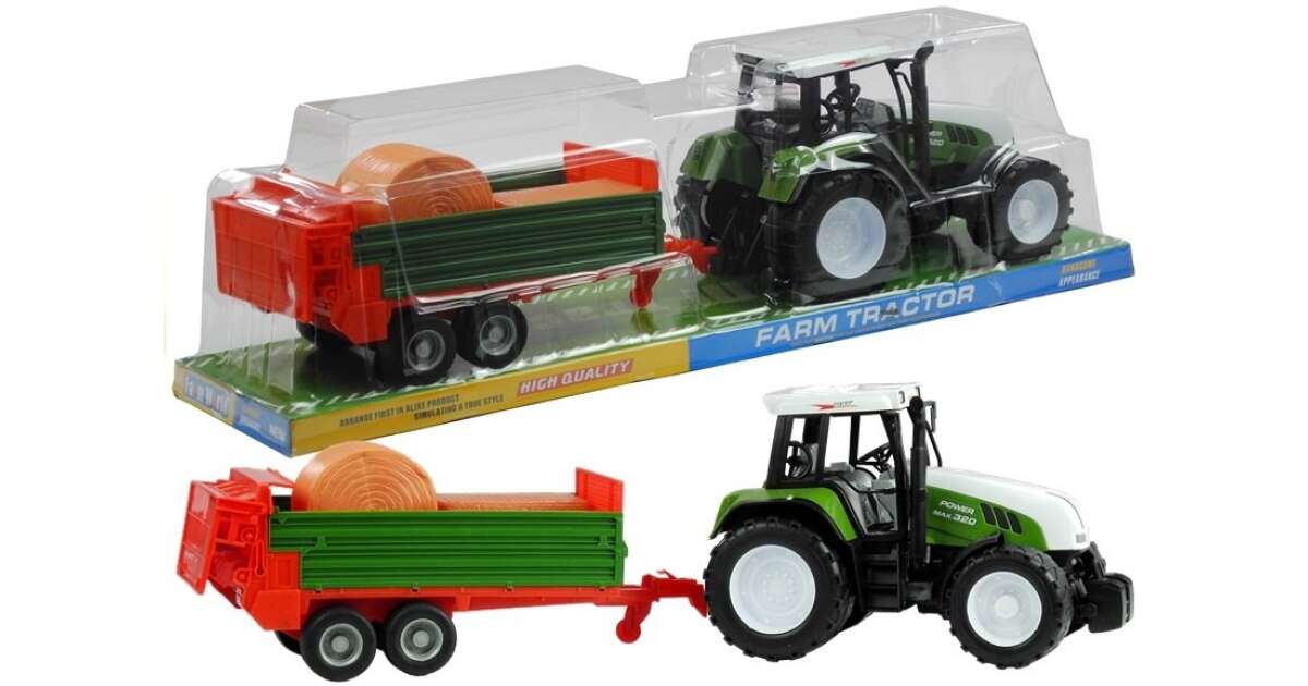 Nagy traktor pótkocsival Tartozékok Farm 65 cm 781 | Pepita.hu