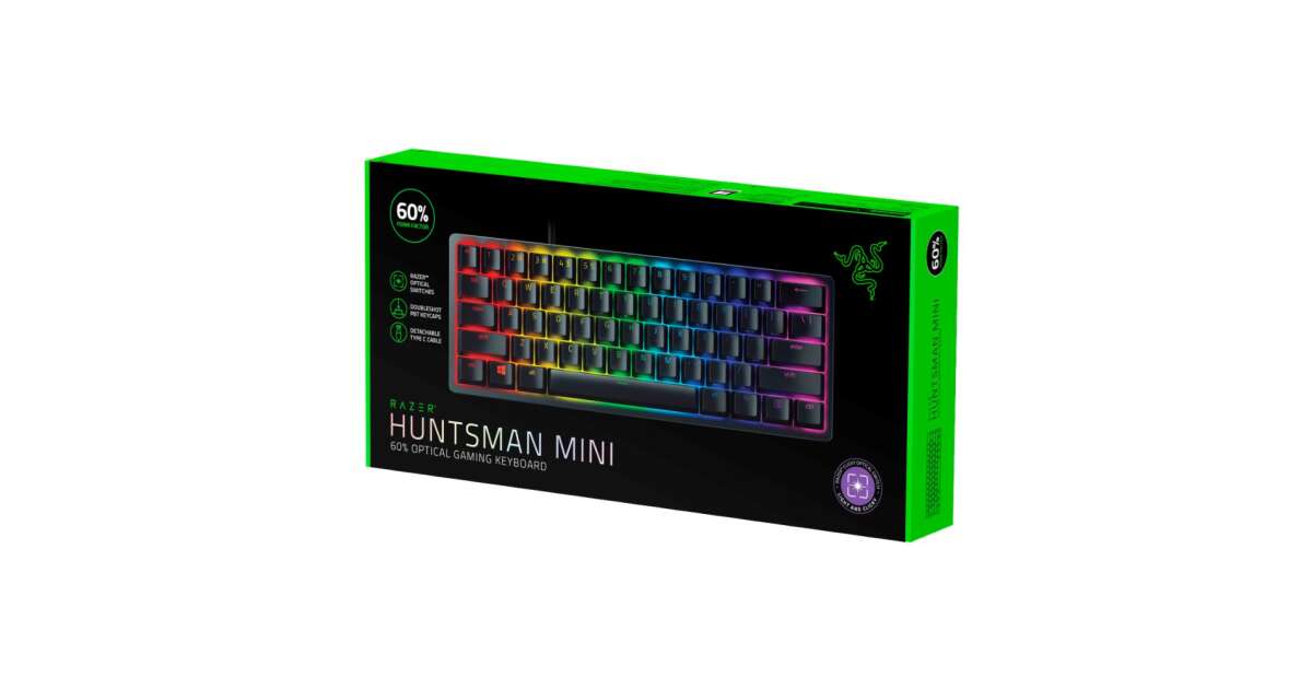 Razer Huntsman Mini (Red Switch) Mechanikus USB Gaming Billentyűzet US ...