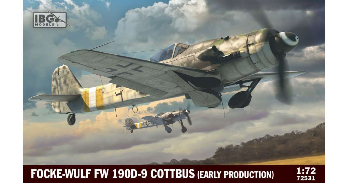 IBG Models Focke Wulf Fw 190D-9 Cottbus vadászrepülőgép műanyag modell ...