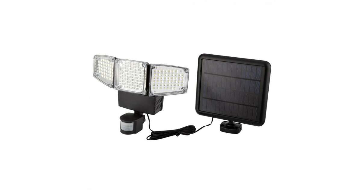 Neo Tools 99-089 napelemes fali reflektor 3 részes, led, mozgásérzékelő ...