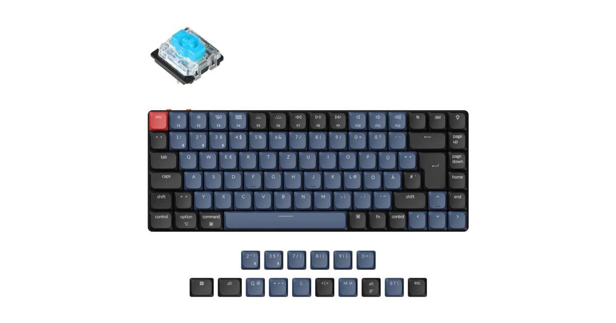 Keychron K3 Pro (Blue Switch) Wireless/Vezetékes Mechanikus Gaming ...